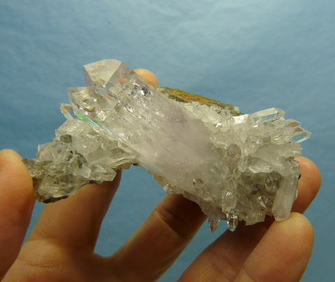 Quartz Crystals on Basalt Matrix