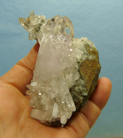 Quartz Crystals on Basalt Matrix